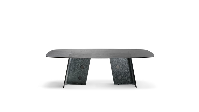 Botón: modern glass dining table | Bonaldo